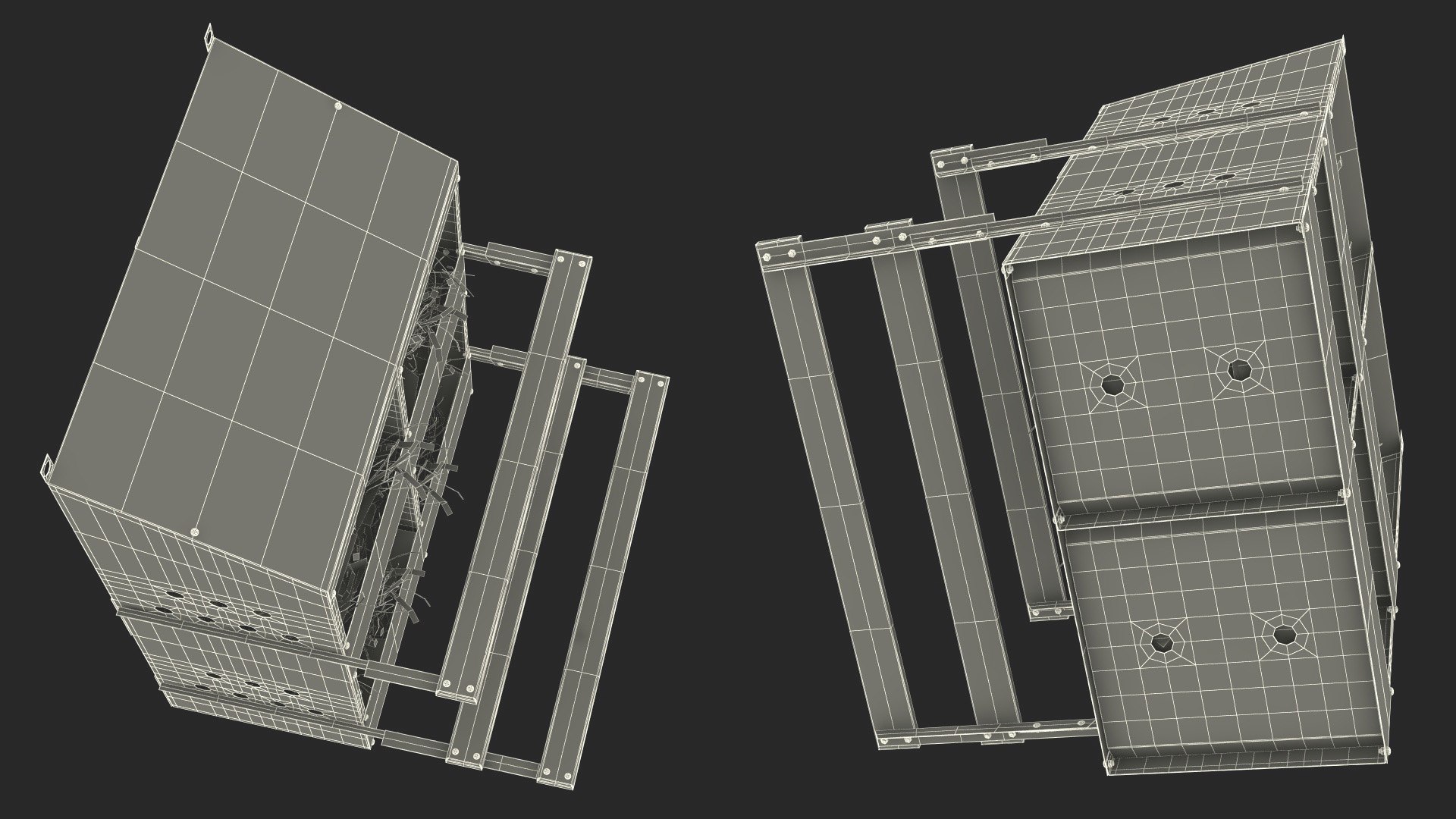 3D 4-Hole Poultry Nest Box With Chicken Eggs Model - TurboSquid 2080423