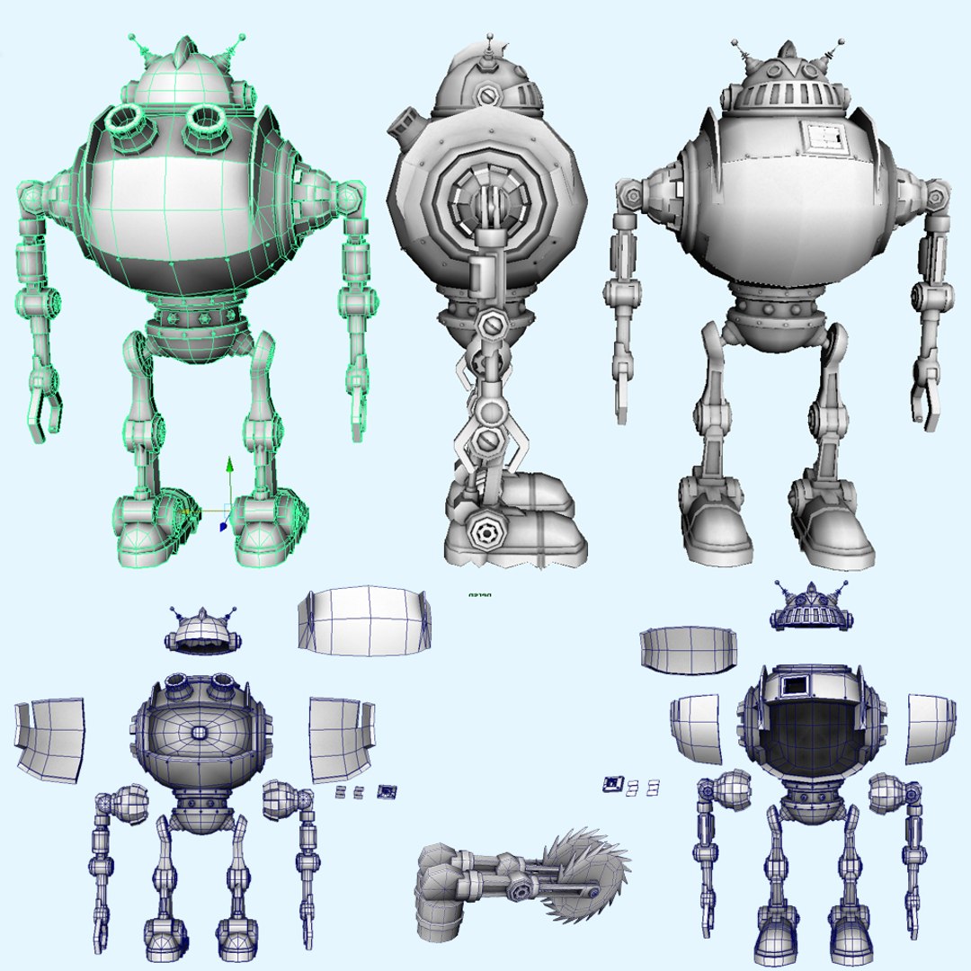 Retro Sci-fi Robot 3d Model