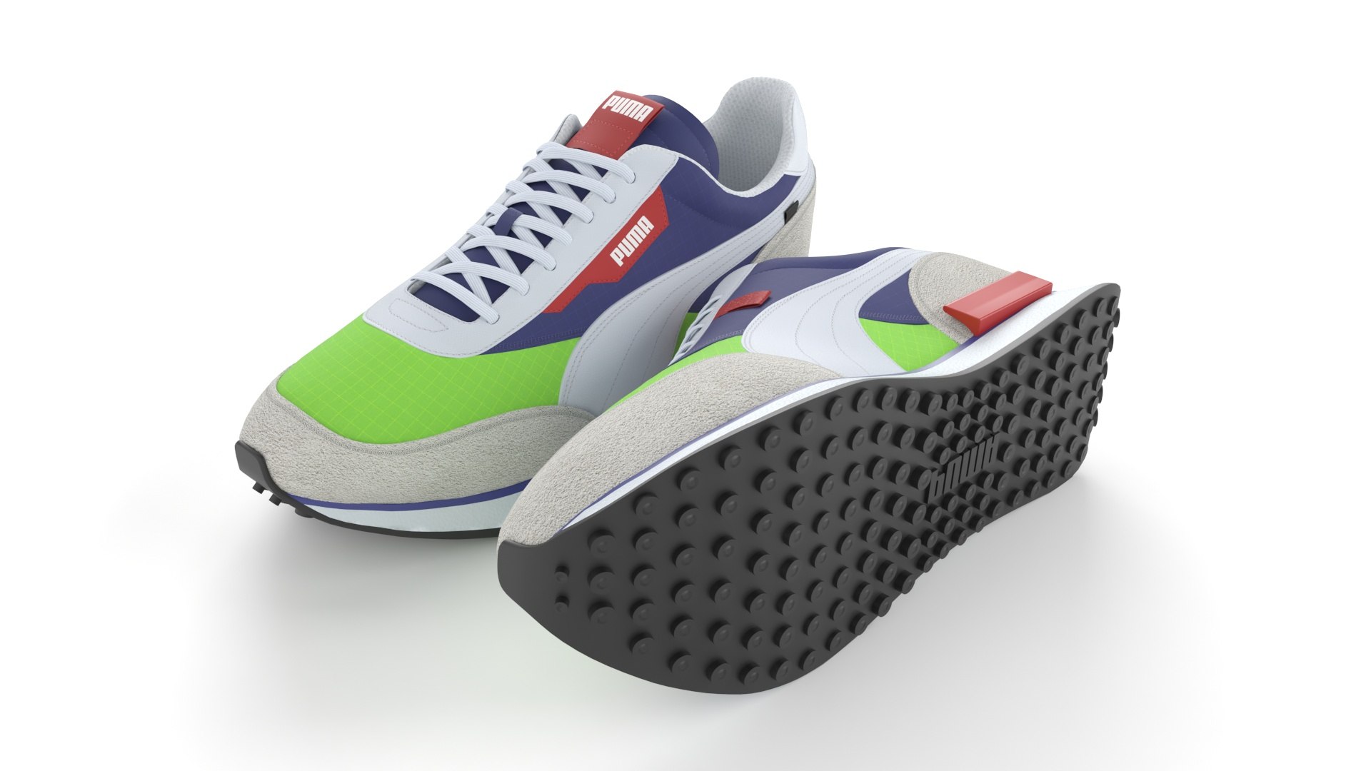 3D PUMA Future Rider Play Vintage Sneakers Model - TurboSquid 1960766