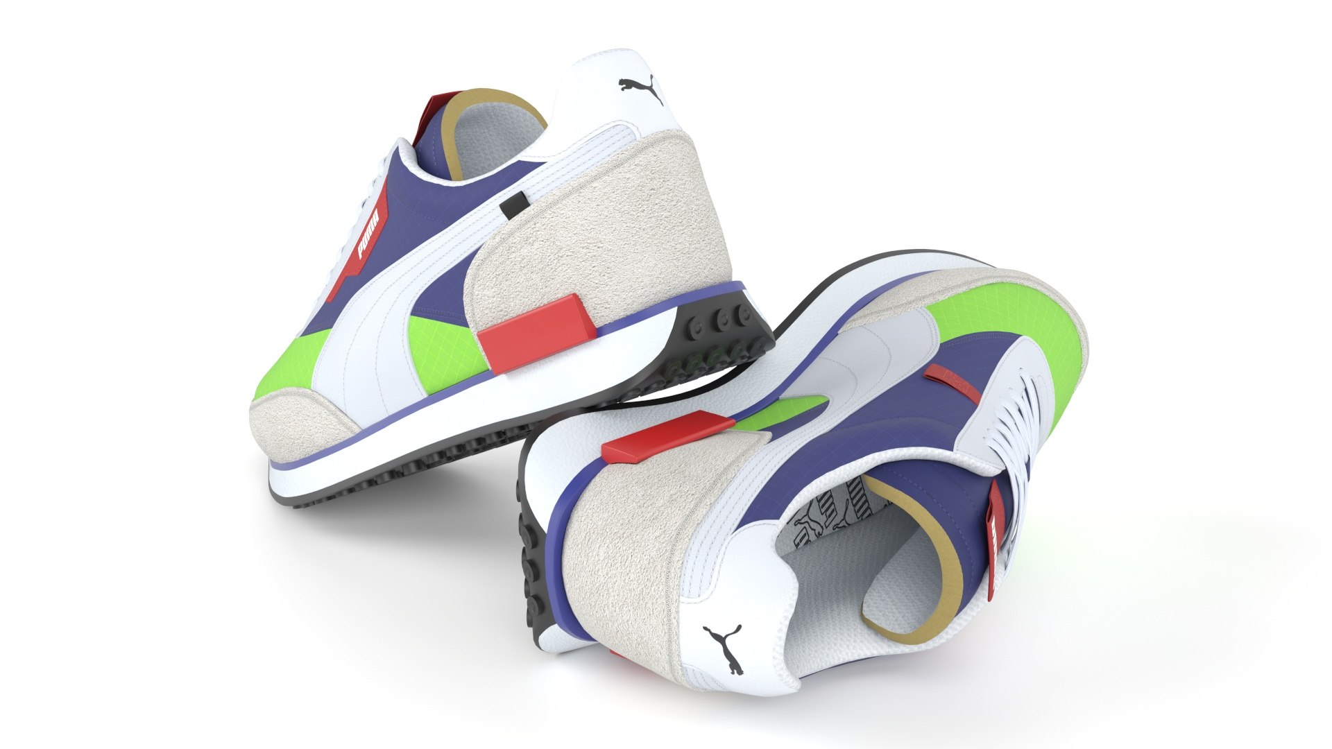 3D PUMA Future Rider Play Vintage Sneakers Model - TurboSquid 1960766