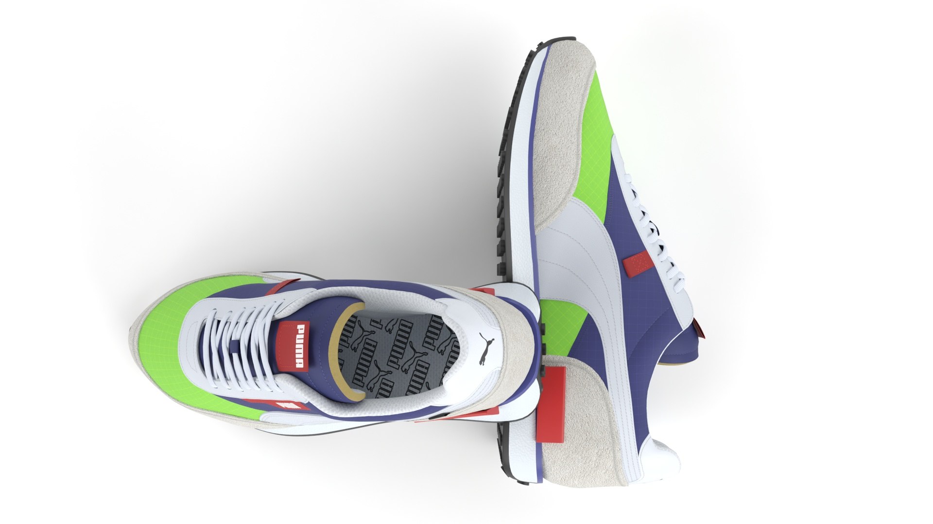 3D PUMA Future Rider Play Vintage Sneakers Model - TurboSquid 1960766