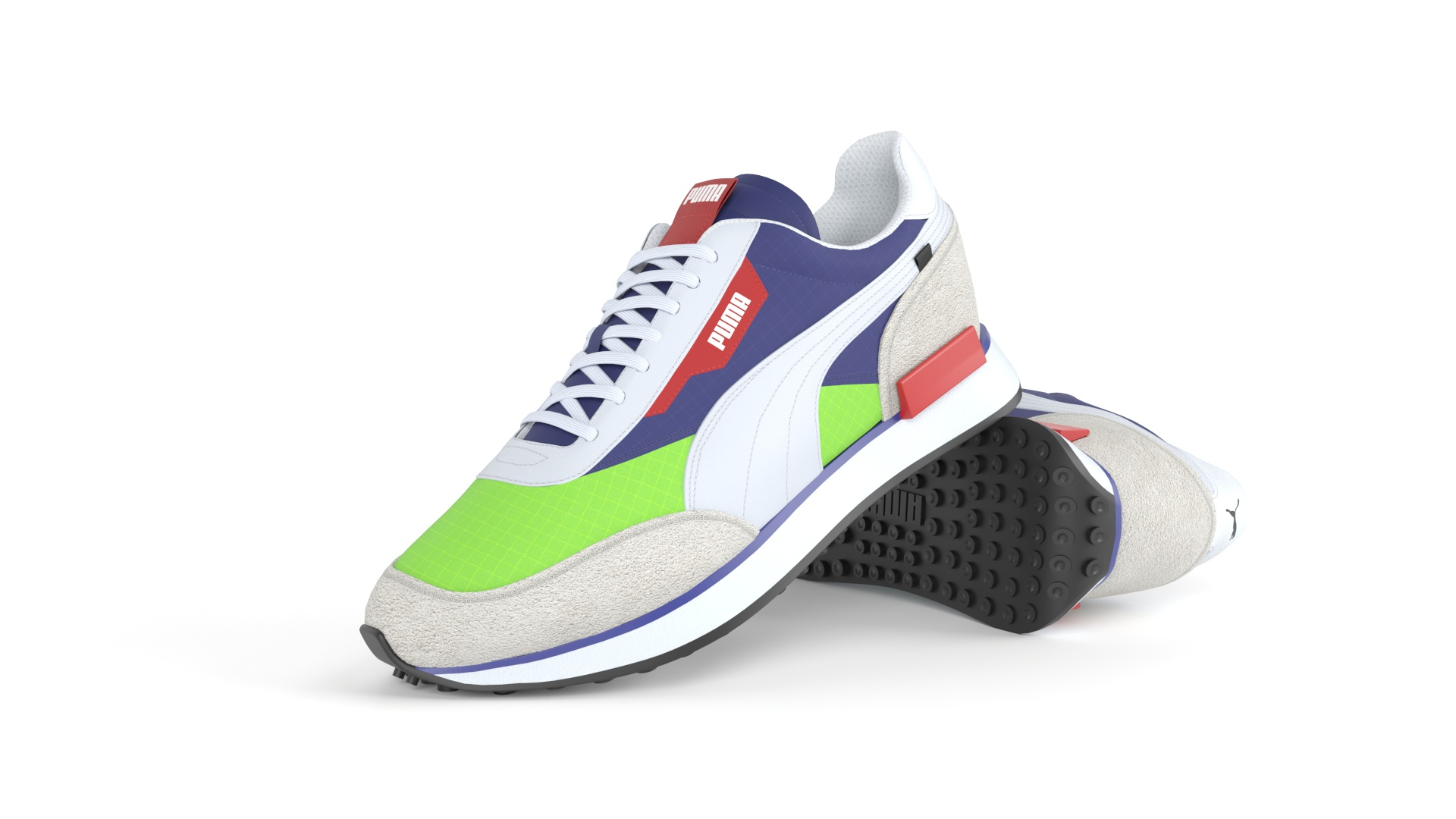 3D PUMA Future Rider Play Vintage Sneakers Model - TurboSquid 1960766