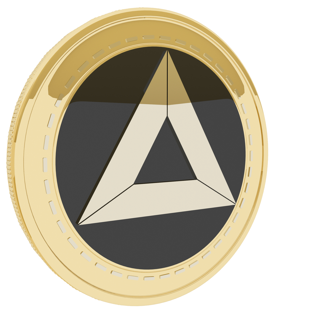 Basic Attention Cryptocurrency Gold Coin model - TurboSquid 1782851