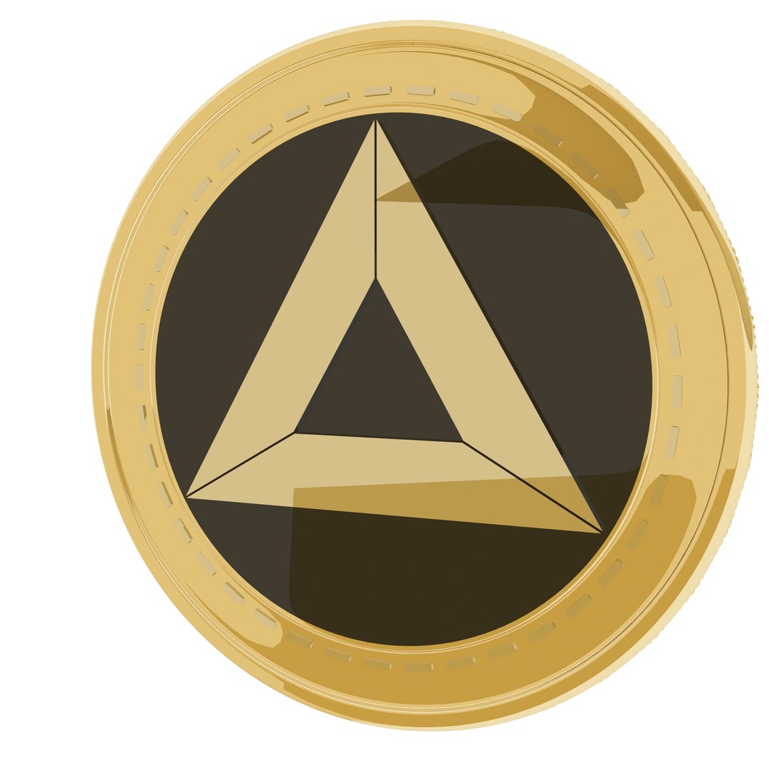 Basic Attention Cryptocurrency Gold Coin model - TurboSquid 1782851
