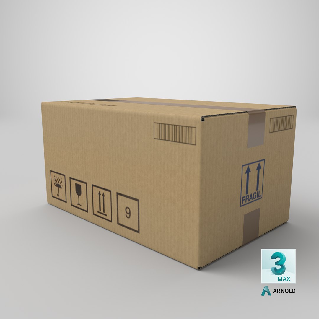 3D Real Cardboard Box Model - TurboSquid 1573059