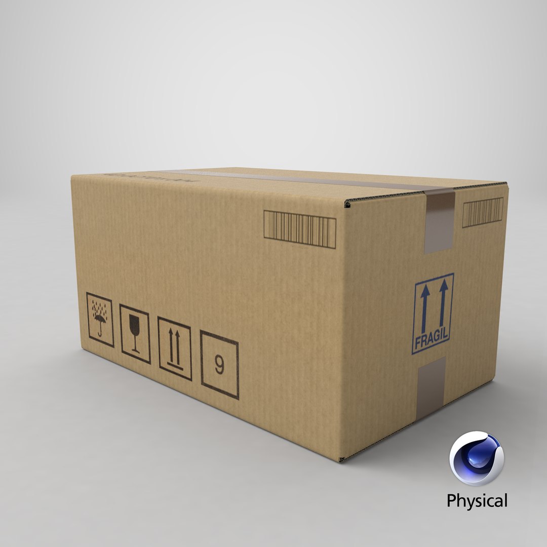 3D Real Cardboard Box Model - TurboSquid 1573059