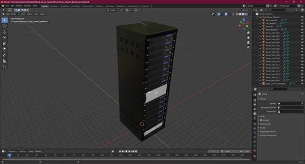 modelo 3d Gabinete de servidor en rack - TurboSquid 2261383