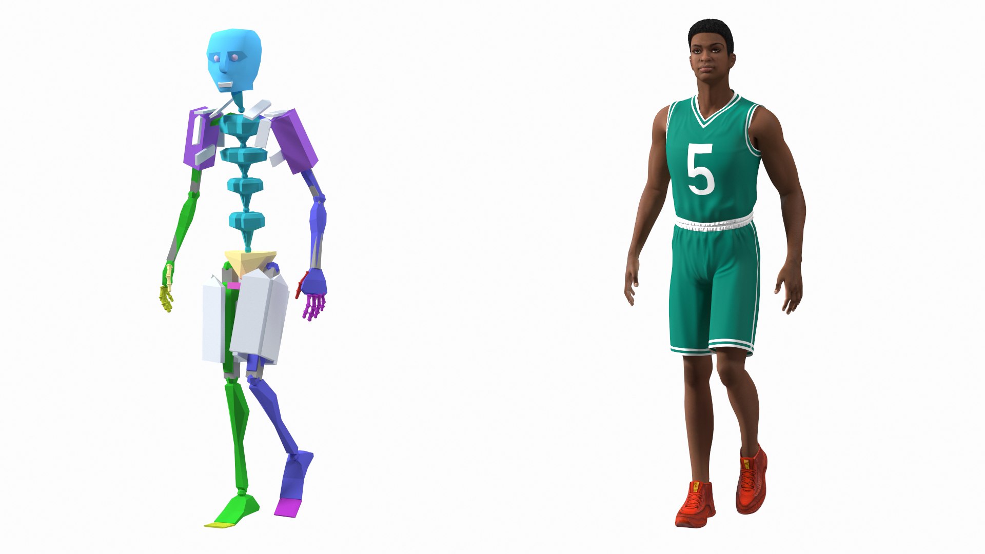3D Light Skin Teenager Basketball Player Rigged - TurboSquid 1735363