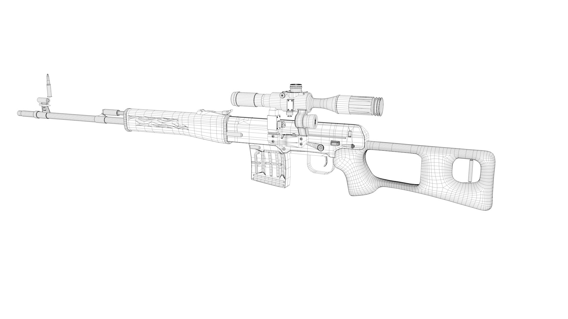3D Model Sniper Rifle Dragunov Svd - TurboSquid 2004964