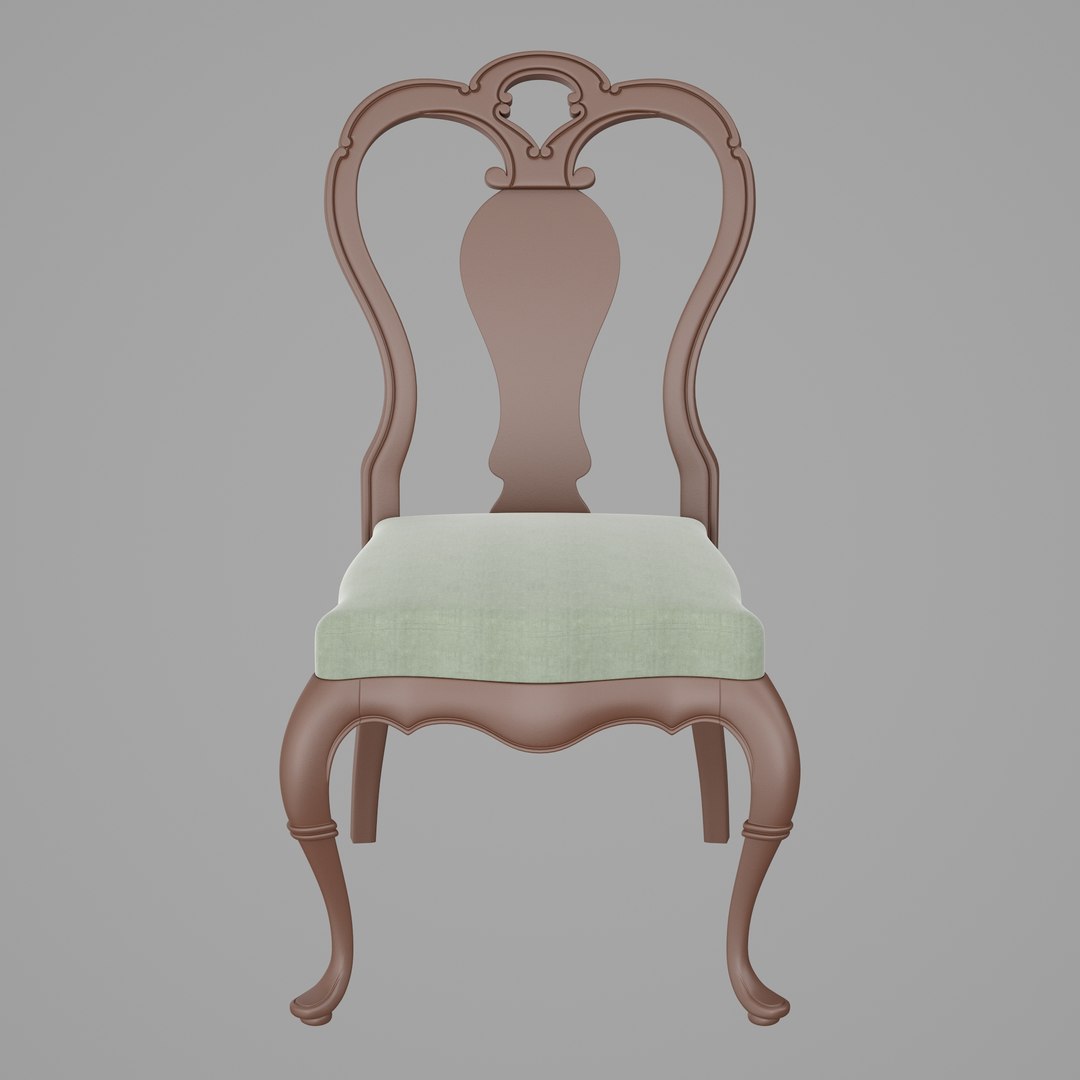 3D Classic Armless Chair - TurboSquid 2138848