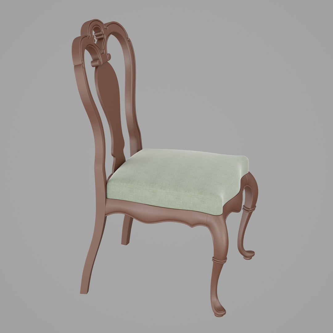 3D Classic Armless Chair - TurboSquid 2138848