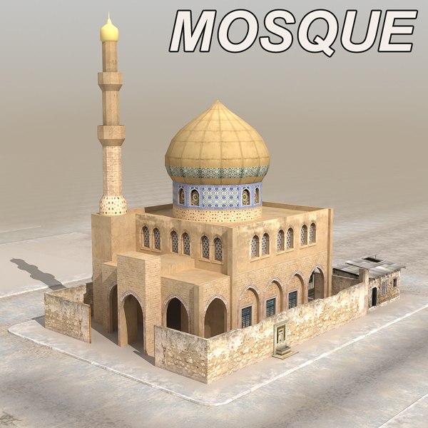 3d arab village houses