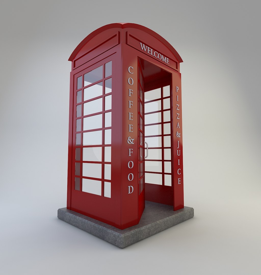 Telephone Cabin Door Model - TurboSquid 1281312