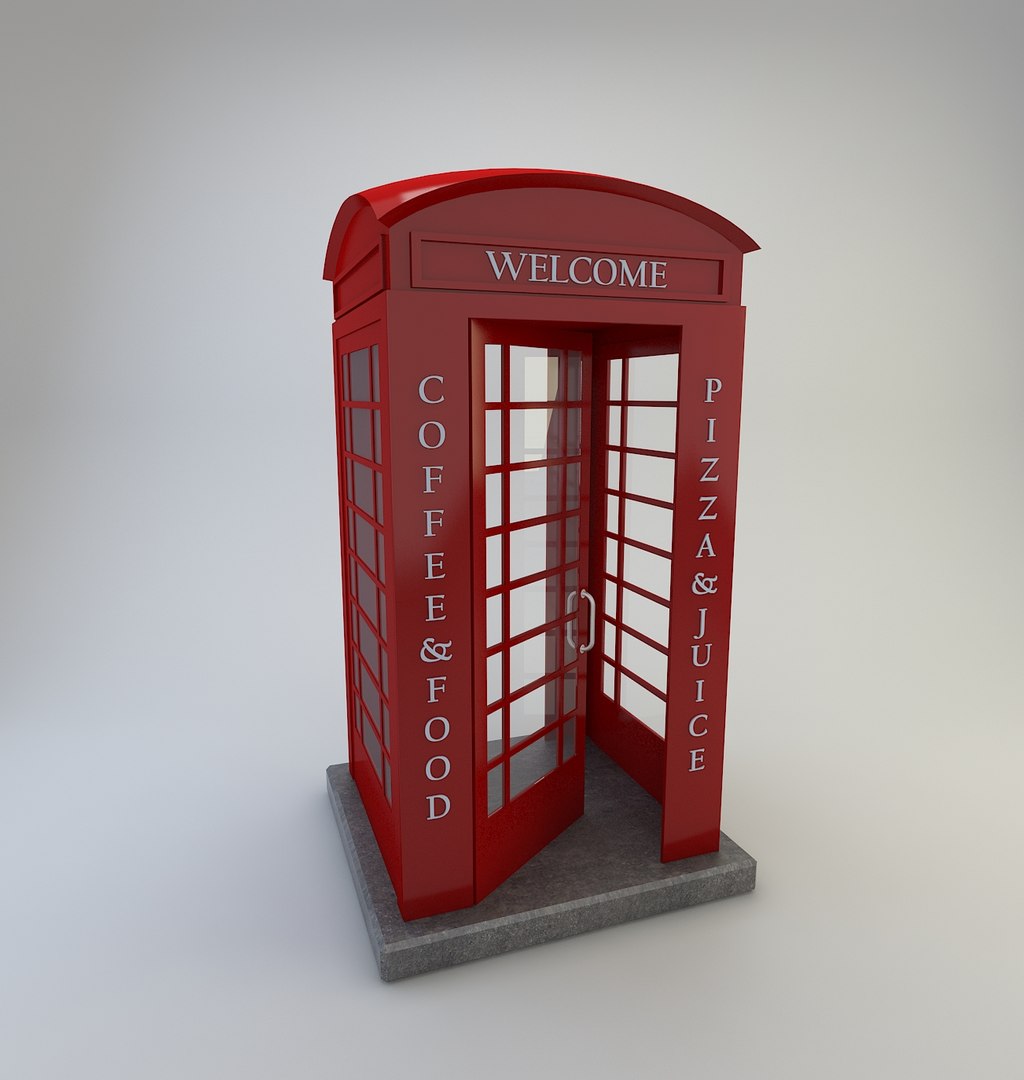 Telephone Cabin Door Model - TurboSquid 1281312