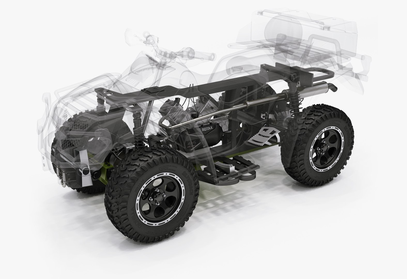 3d Bombardier Outlander 800r X Model