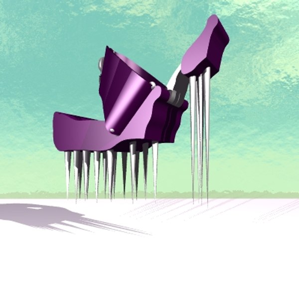 3d evil heel shoe model