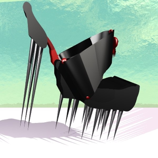 3d evil heel shoe model
