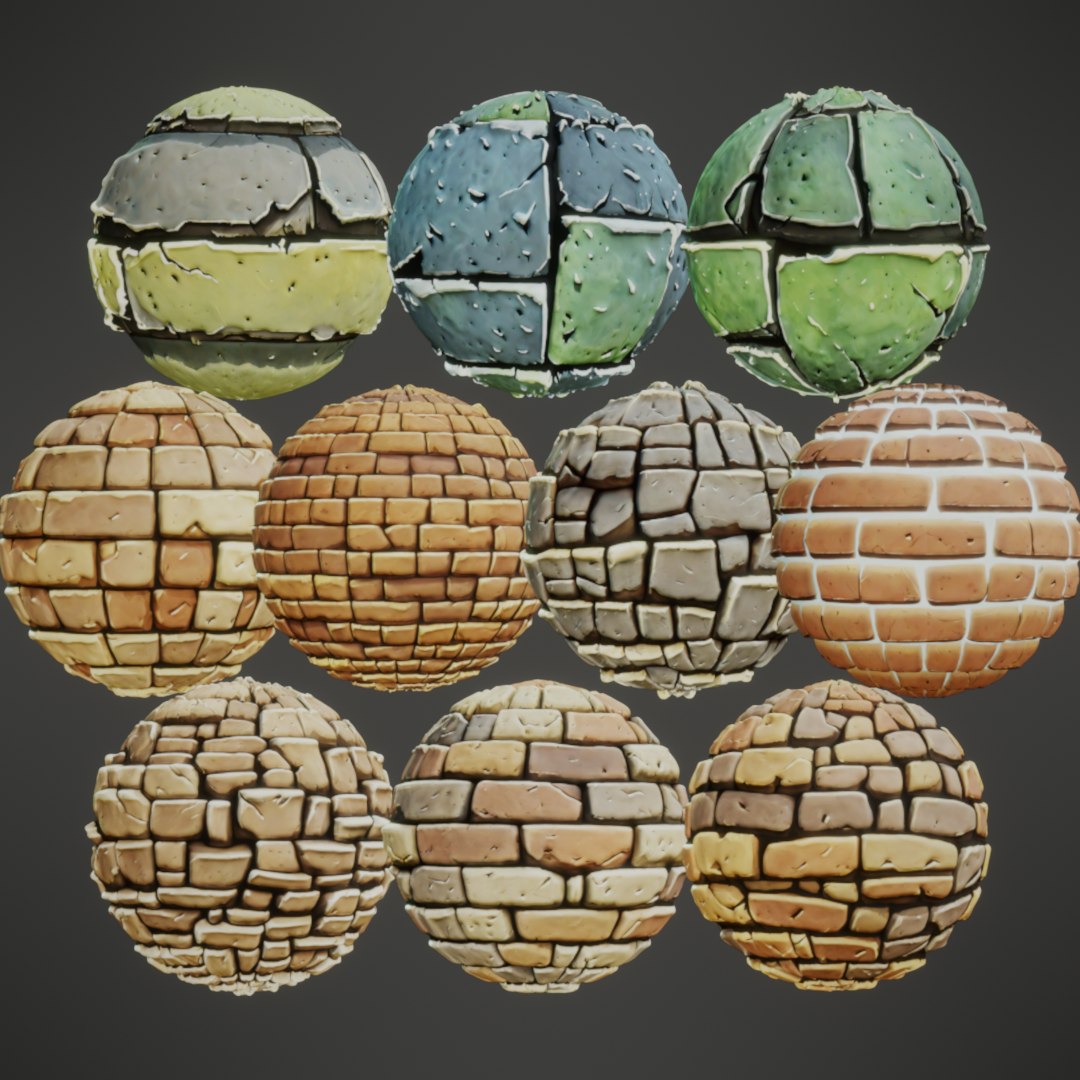 3D Stylized PBR Textures Mega Bundle - TurboSquid 2319562