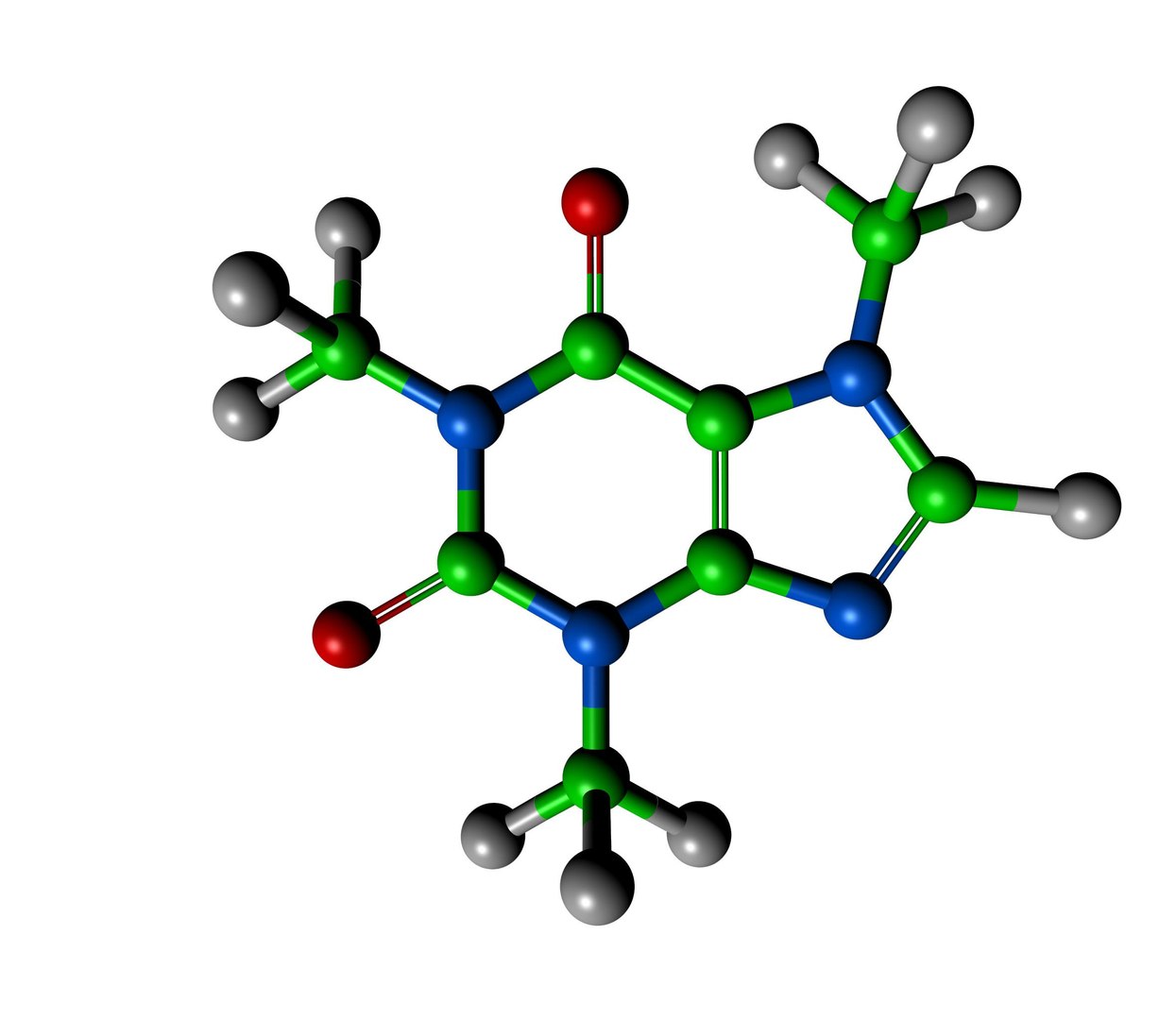 3d Caffien Atomic Model