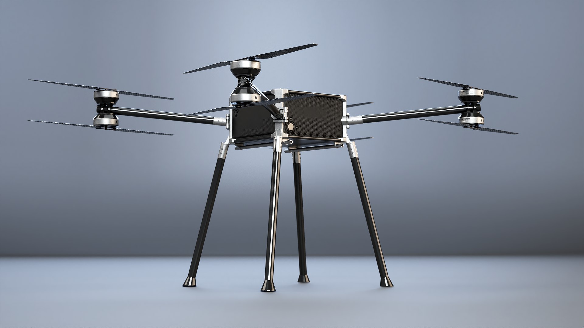 3D Model Quadcopter Utility Drone Industrial UAV With Carbon Fiber ...