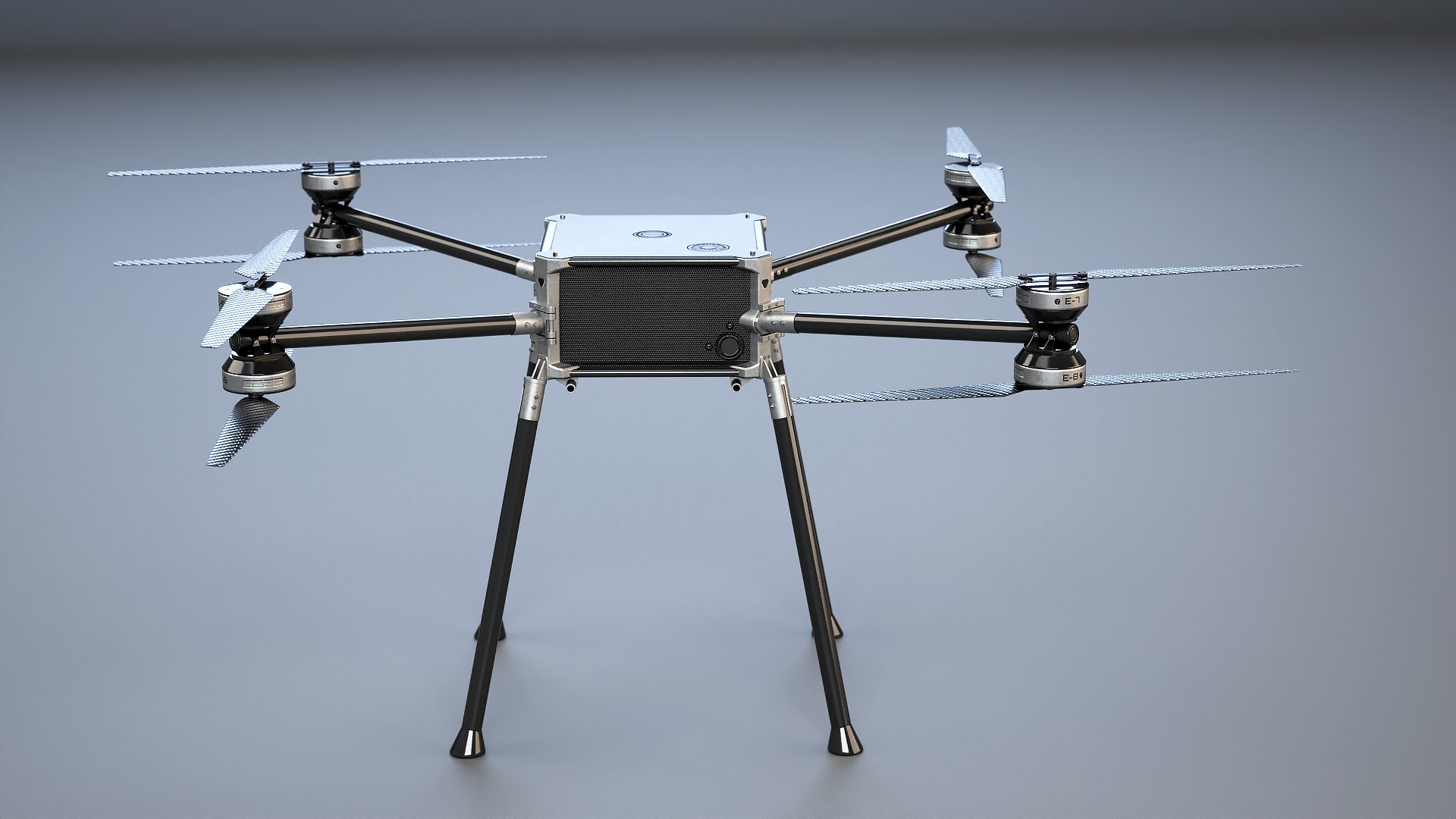 3D Model Quadcopter Utility Drone Industrial UAV With Carbon Fiber ...