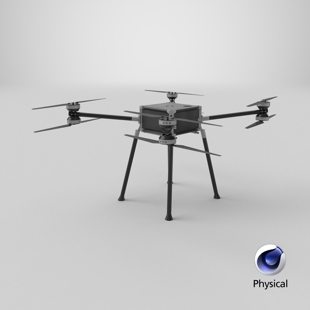3D Model Quadcopter Utility Drone Industrial UAV With Carbon Fiber Propellers - TurboSquid 2450443
