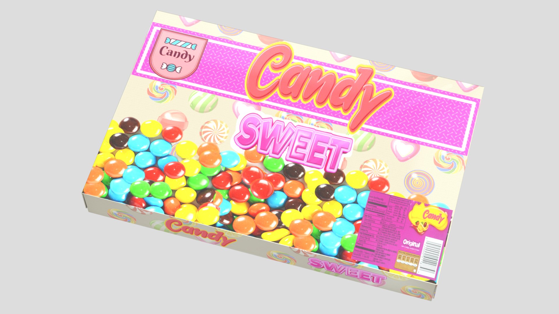 3D Model Candies Sweets Box Low Poly - TurboSquid 2272109