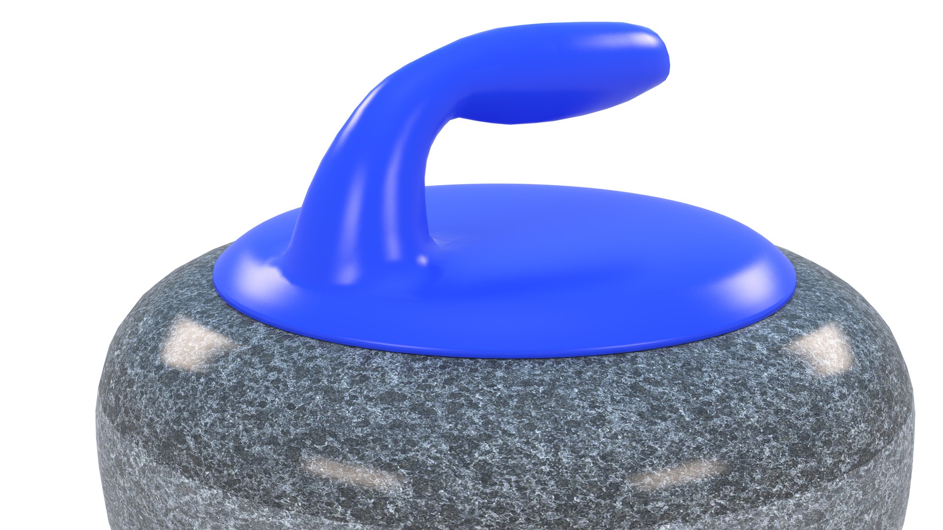 Curling Stone - Blue 3D model - TurboSquid 1909375