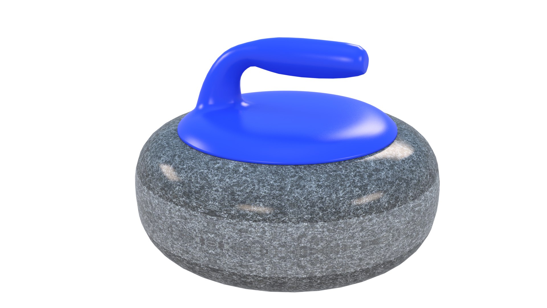 Curling Stone - Blue 3D model - TurboSquid 1909375