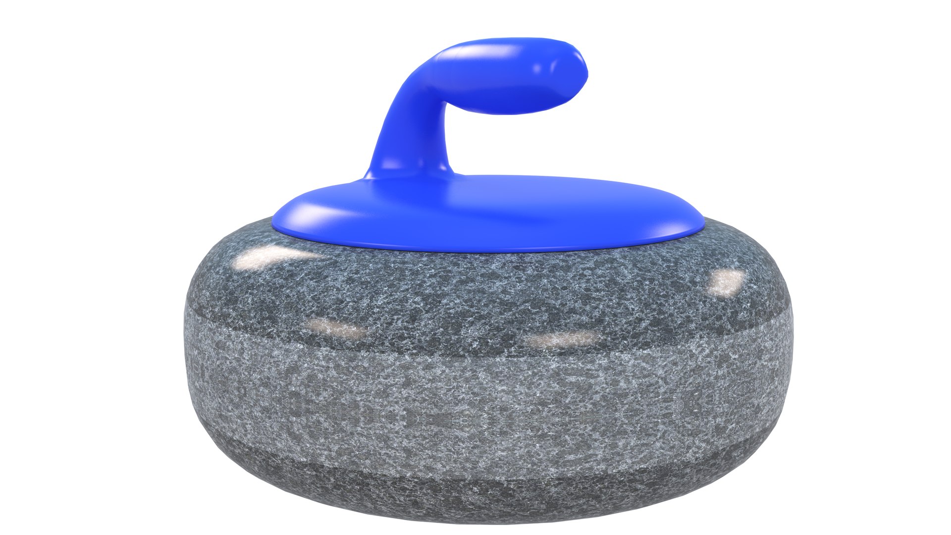 Curling Stone - Blue 3D model - TurboSquid 1909375