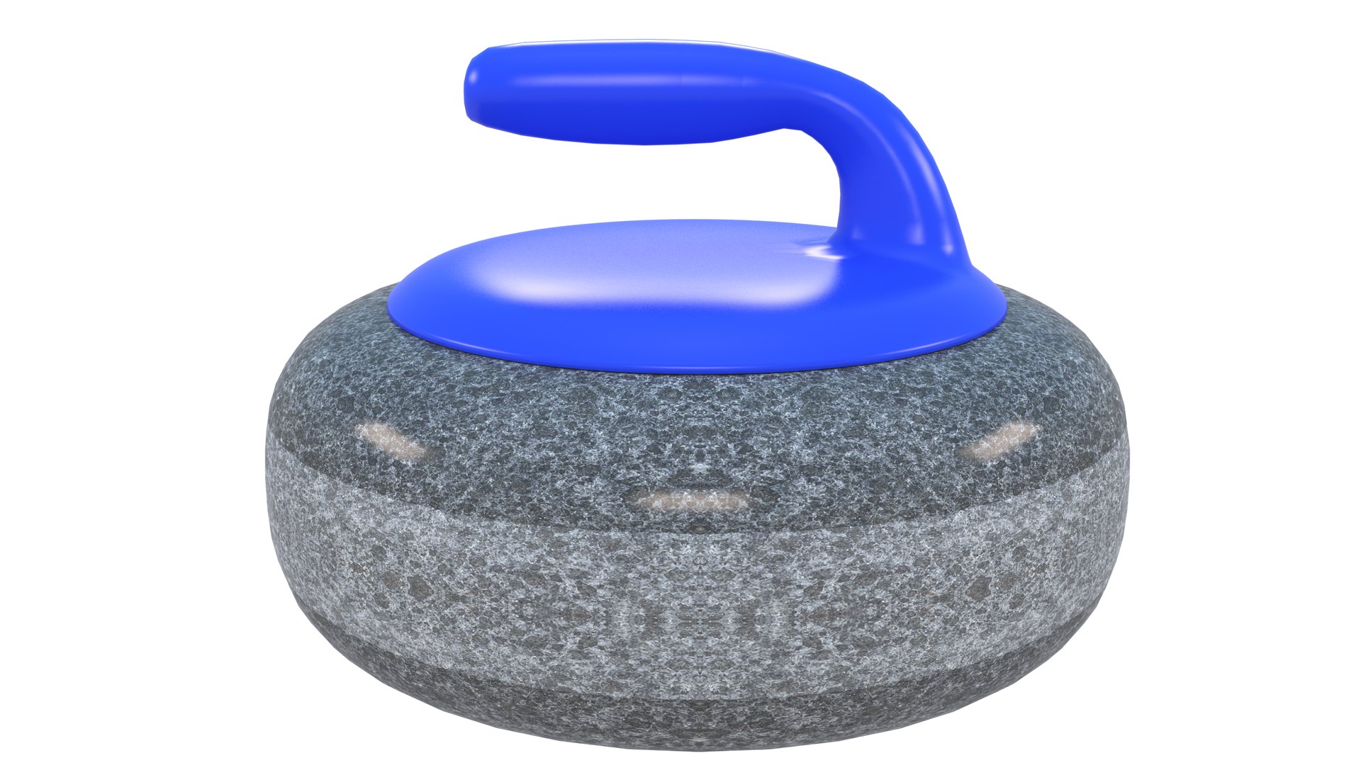 Curling Stone - Blue 3D model - TurboSquid 1909375