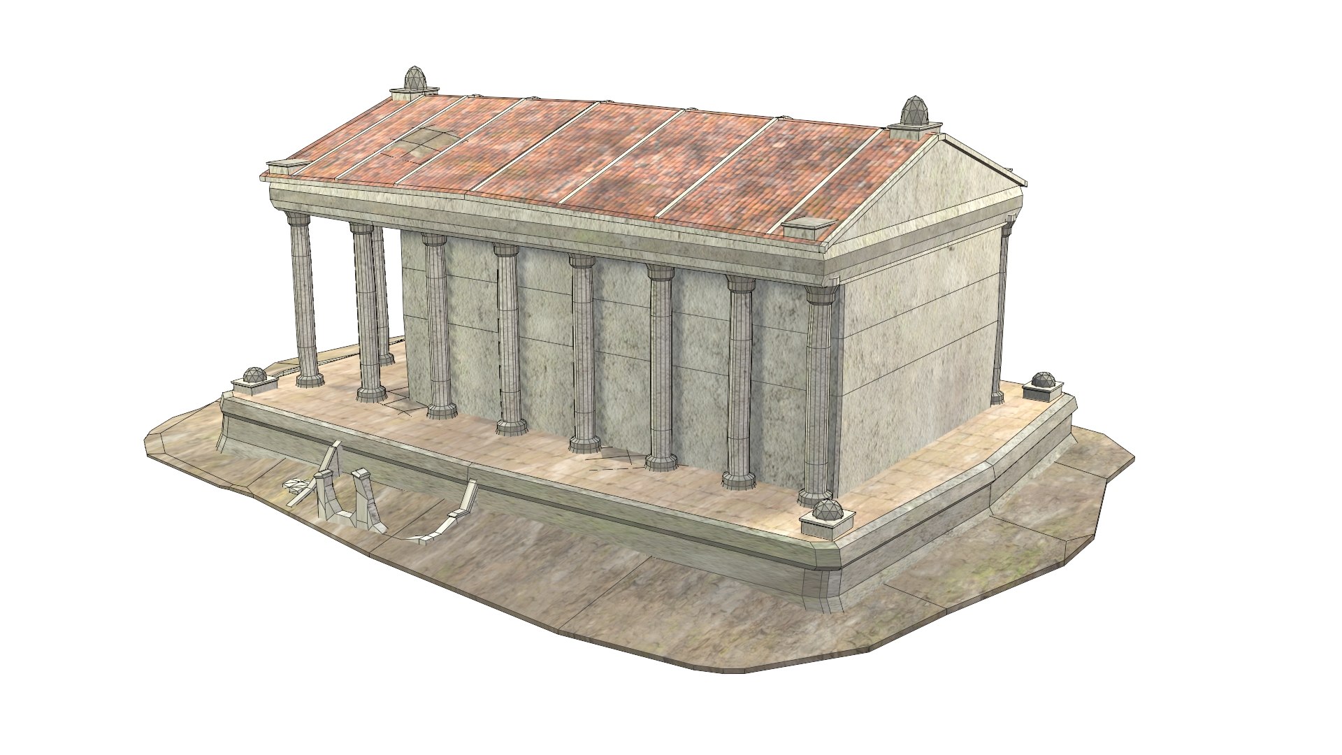 3D Model - Roman Building - TurboSquid 1599953