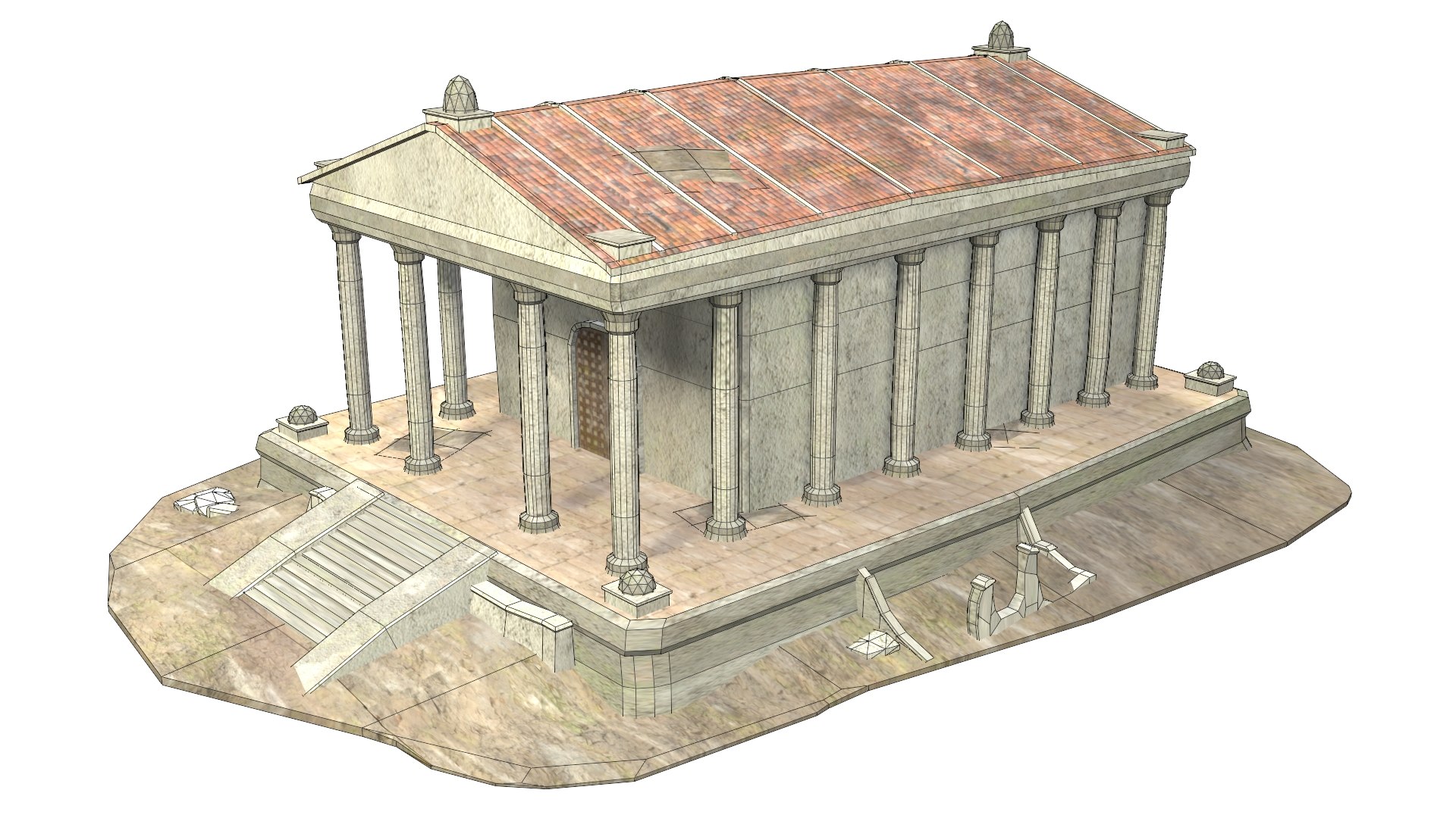 3D Model - Roman Building - TurboSquid 1599953