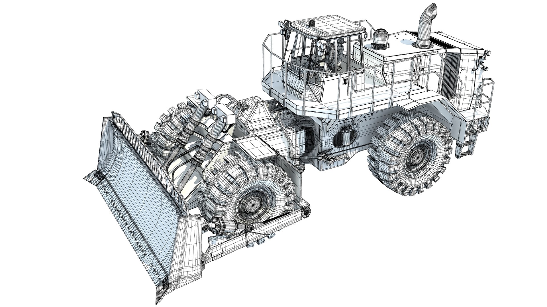 3D wheel dozer model - TurboSquid 1540137
