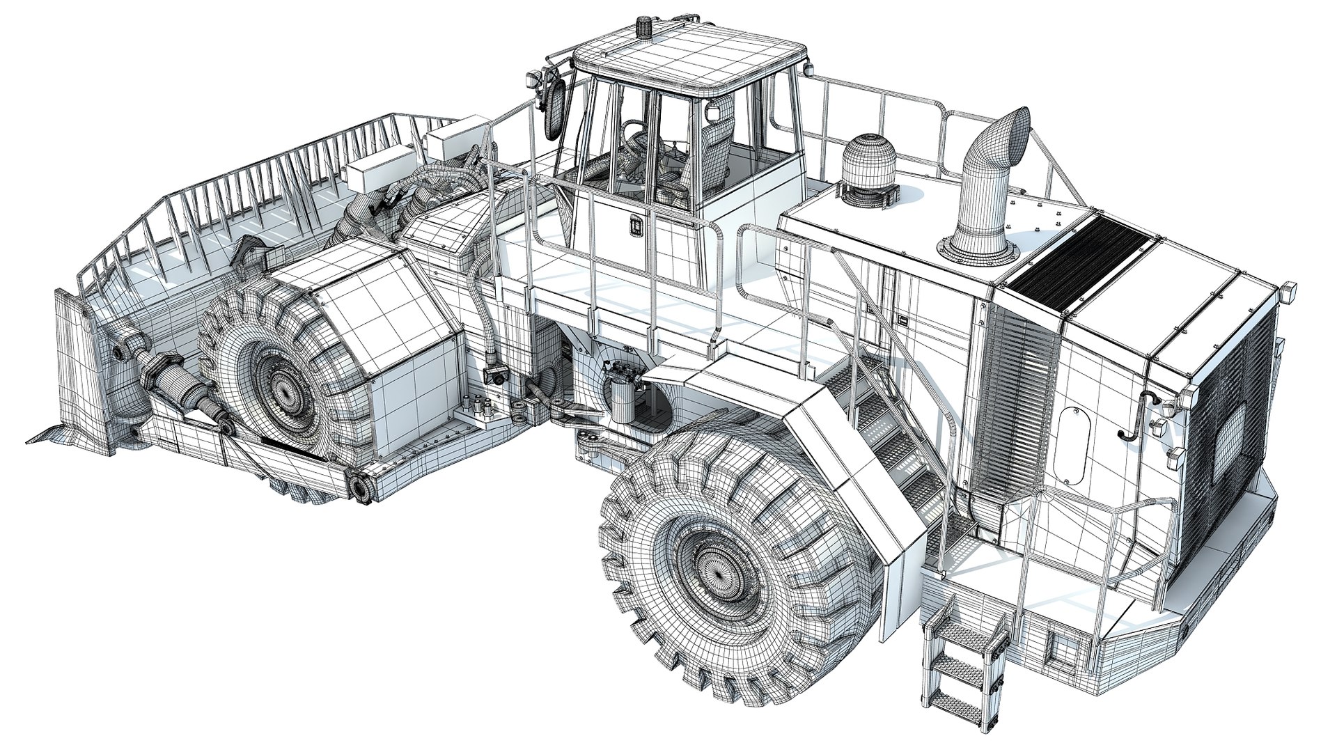 3D wheel dozer model - TurboSquid 1540137
