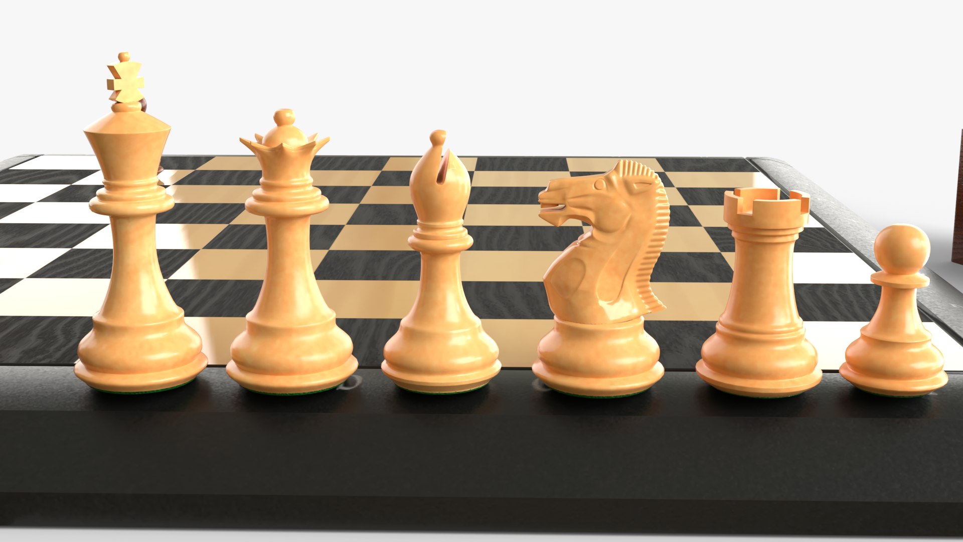 3D Three Different Wooden Chess Pieces And Boards Model - TurboSquid ...