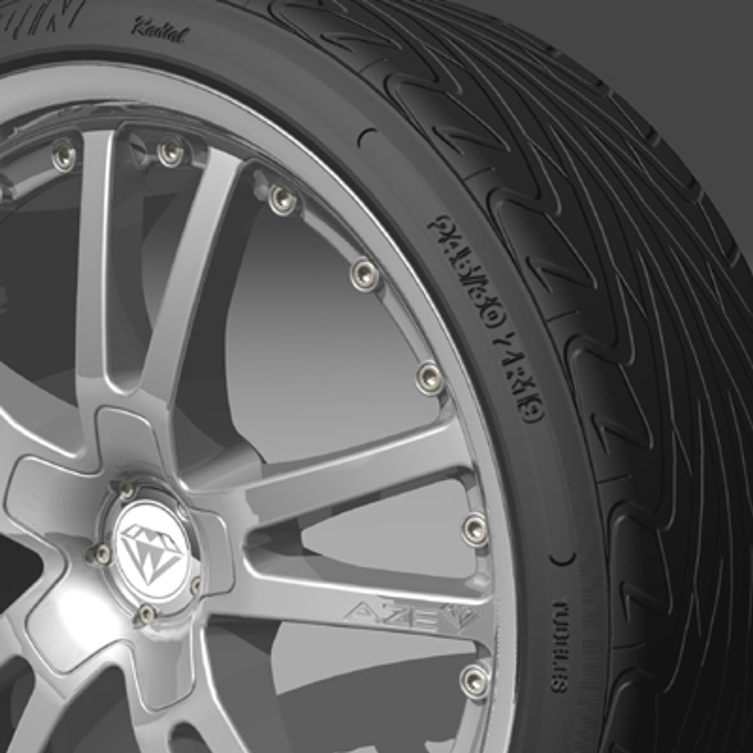 Azev Ps Wheel Tires 3d Max