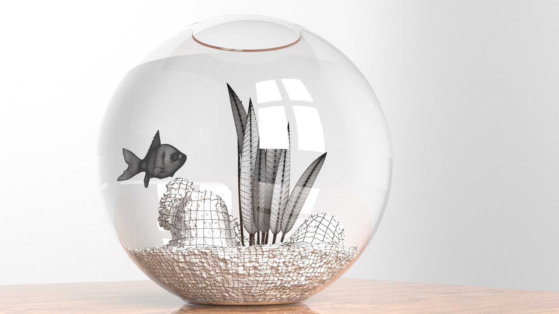 Fish Bowl 3D Model - TurboSquid 1963094