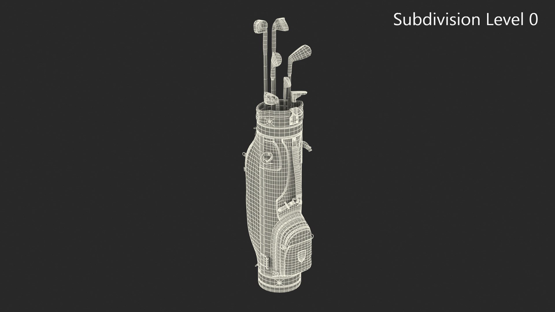 3D Golf Clubs Set With Bag Model - TurboSquid 2236996