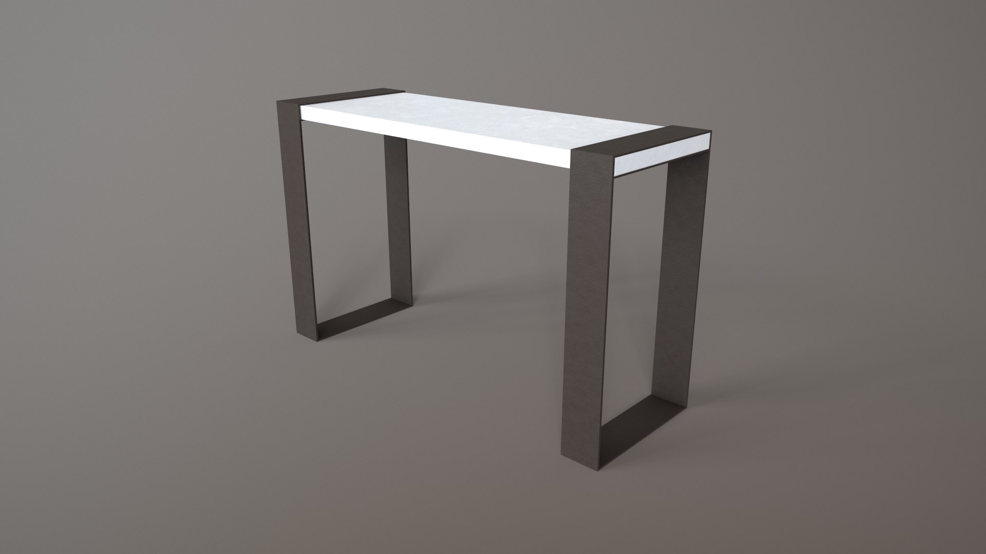 Fabio Study Table White Finish 3D Model - TurboSquid 1804933