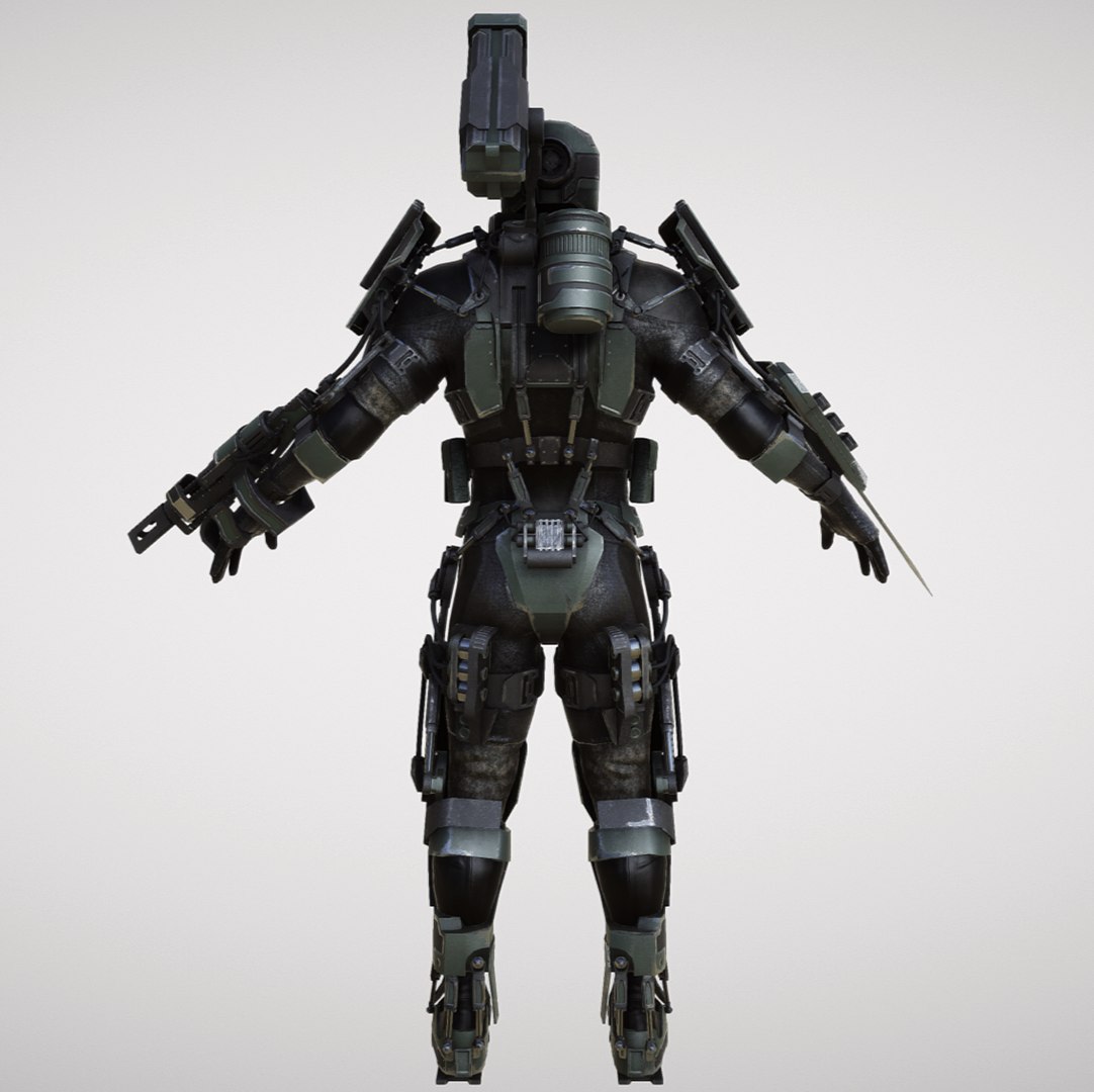 Soldier Exoskeleton Pbr 3d Fbx