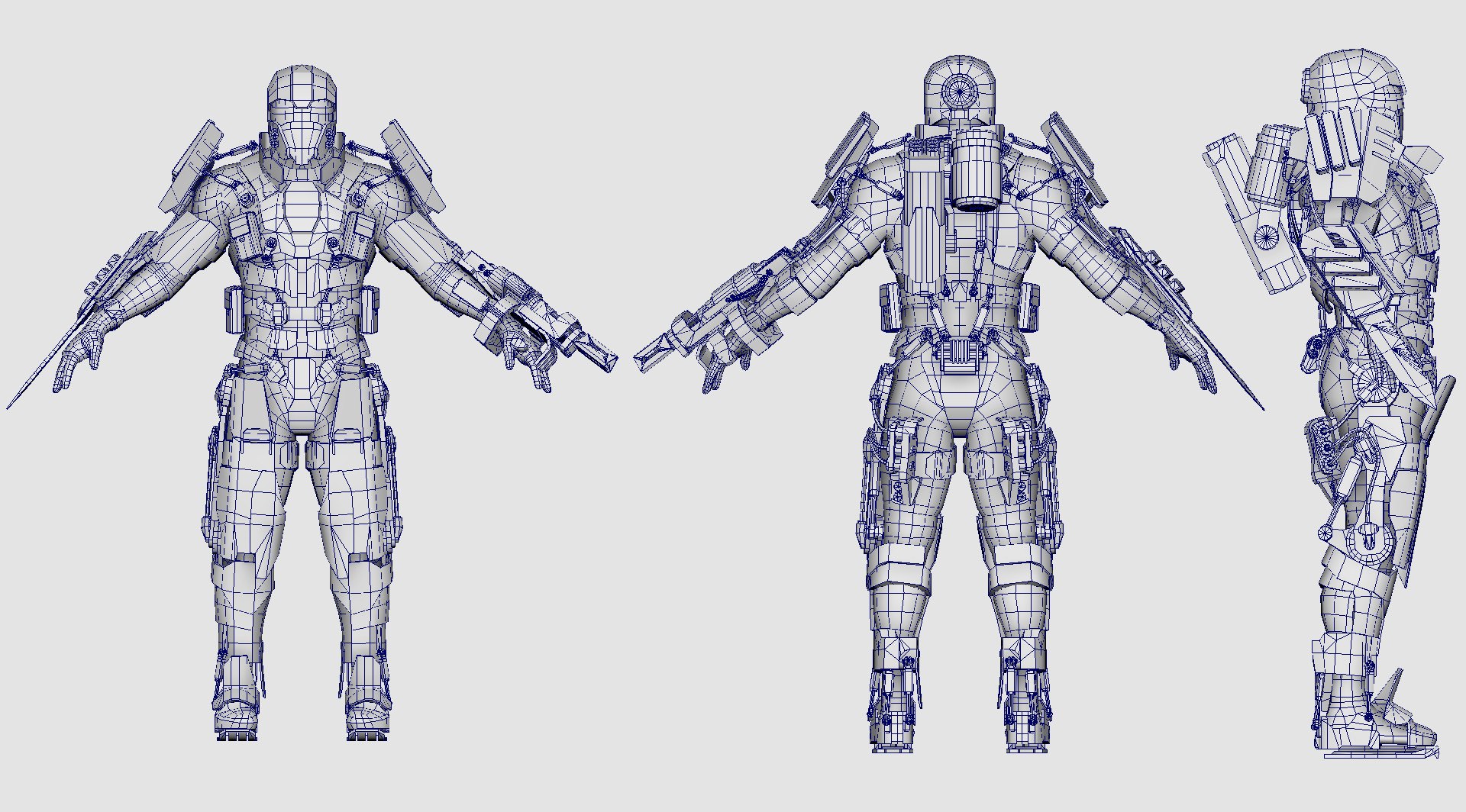 Soldier Exoskeleton Pbr 3d Fbx