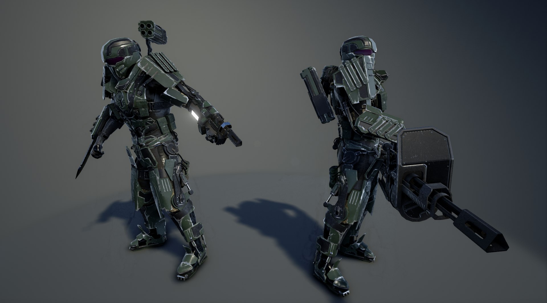 Soldier Exoskeleton Pbr 3d Fbx