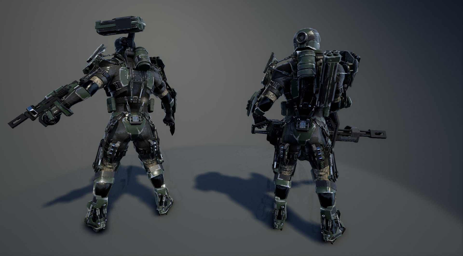 Soldier Exoskeleton Pbr 3d Fbx