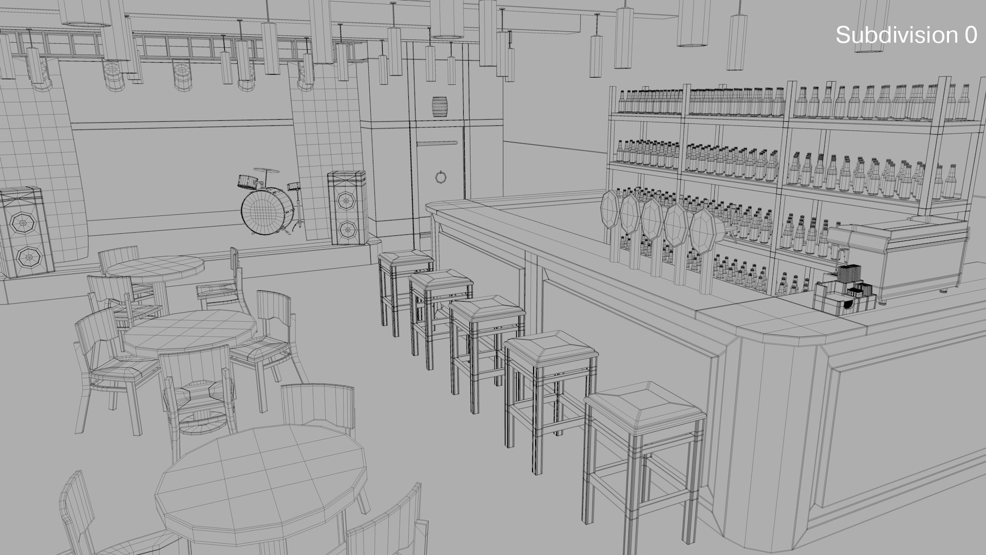 Beer music pub 3D model - TurboSquid 1807007