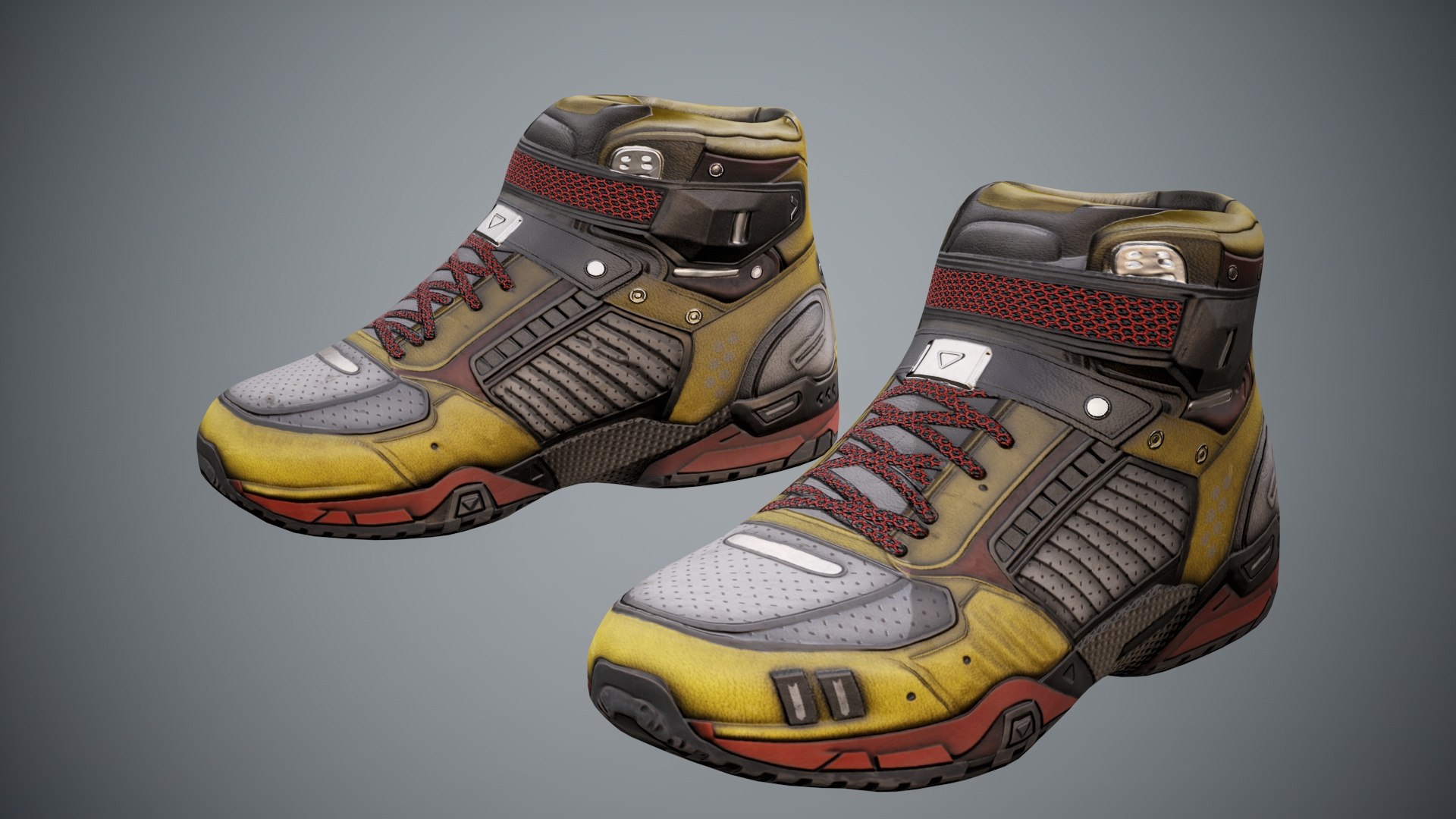 3D Sci-Fi Sneakers P01 Model - TurboSquid 2493613