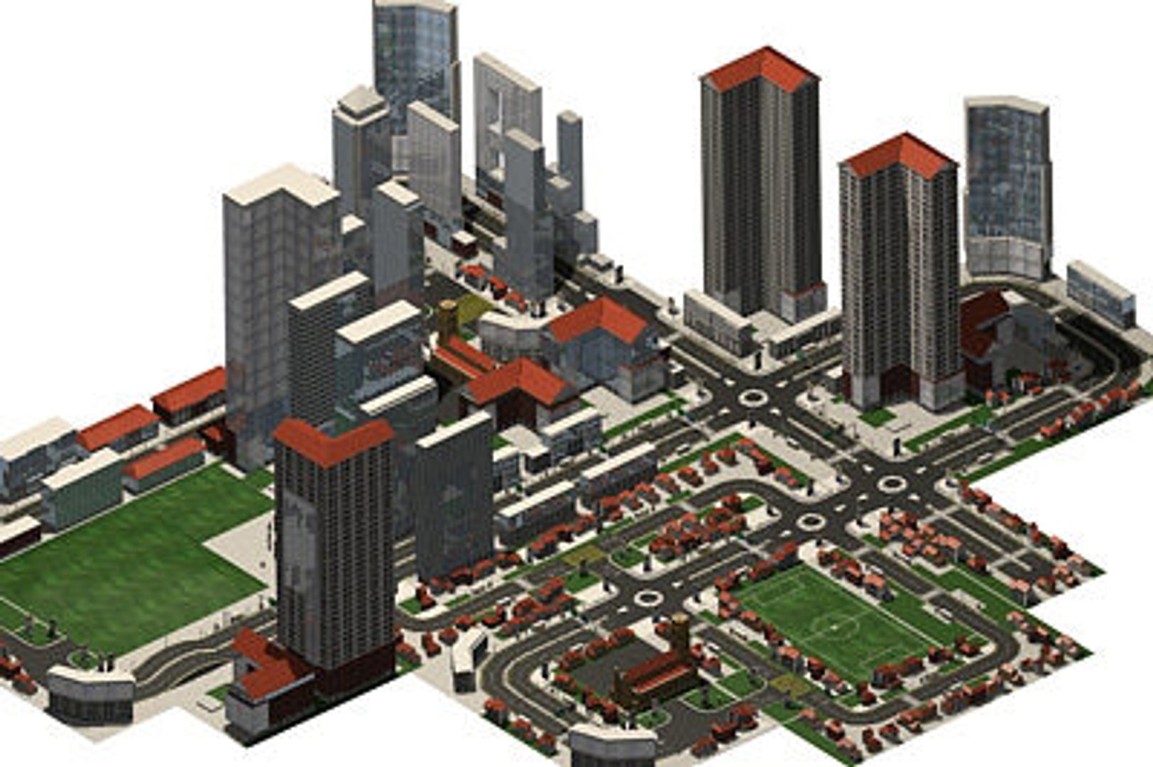 City Buildings 3d Model