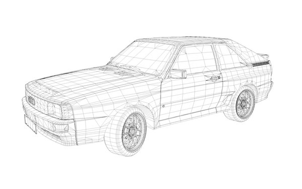 audi quattro 3d model