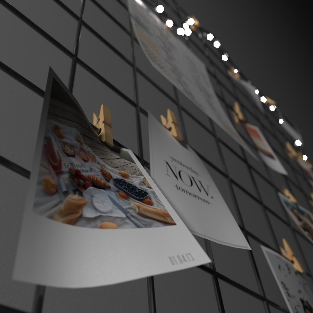 Moodboard Mood Board 3D Model - TurboSquid 1607636