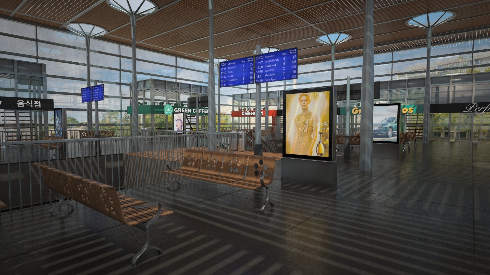 Rail Station Interior Design 3D - TurboSquid 2044554